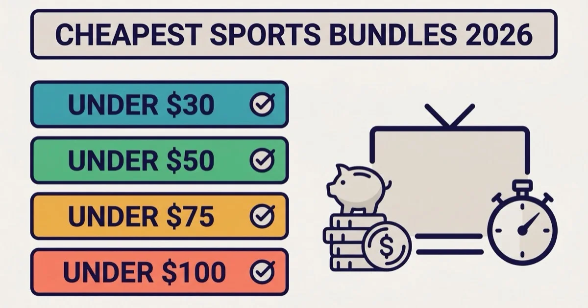 Cheapest Sports Streaming Bundle 2026: 4 Budget Tiers