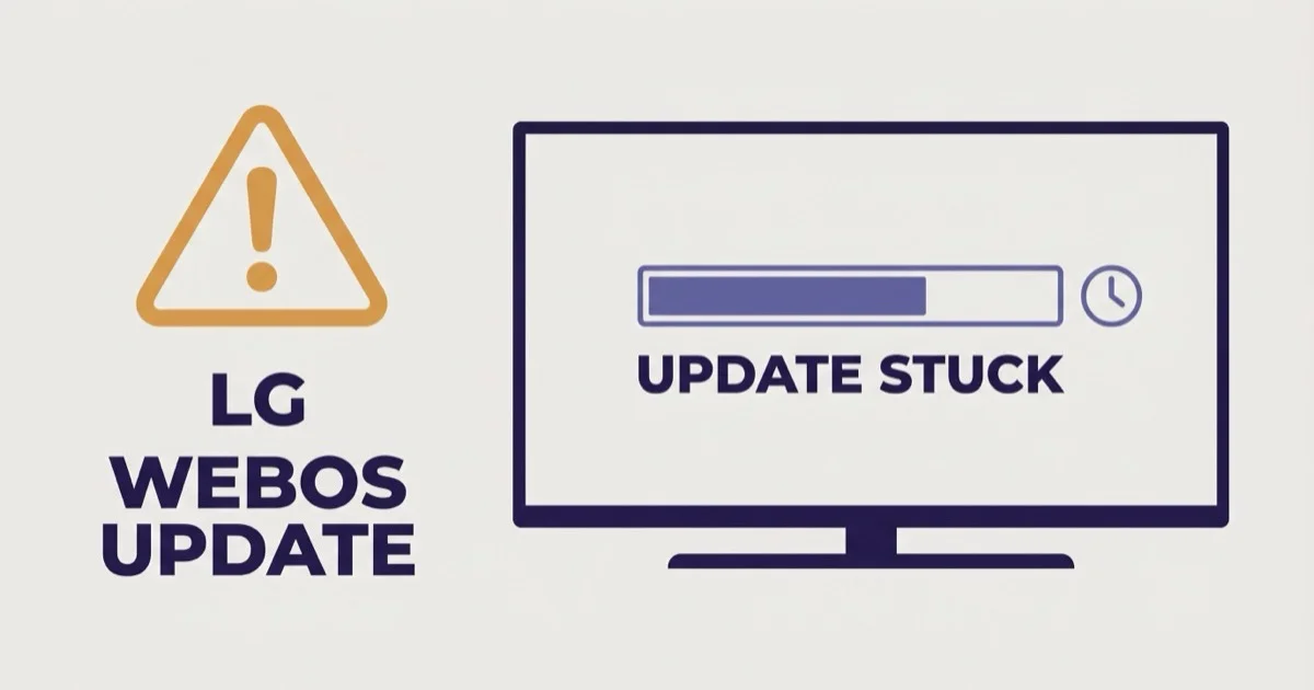 LG webOS Update Problems: Fixes by Symptom (2026 Guide)
