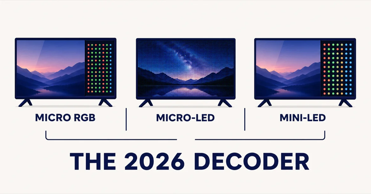 Micro RGB vs Micro-LED vs Mini-LED: The 2026 Decoder
