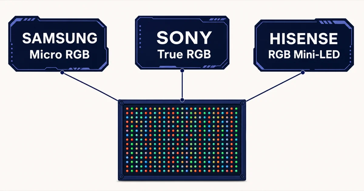 Micro RGB vs True RGB vs RGB Mini-LED: Same Tech in 2026?