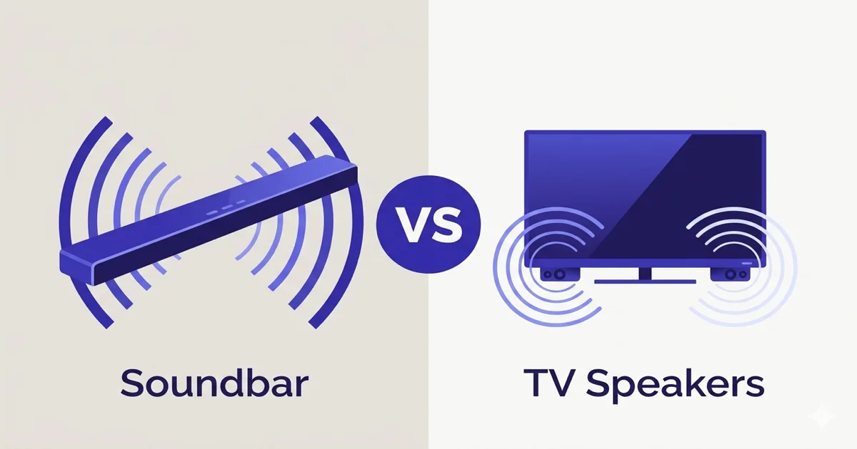 Soundbar vs TV Speakers: Side-by-Side Comparison (2026)