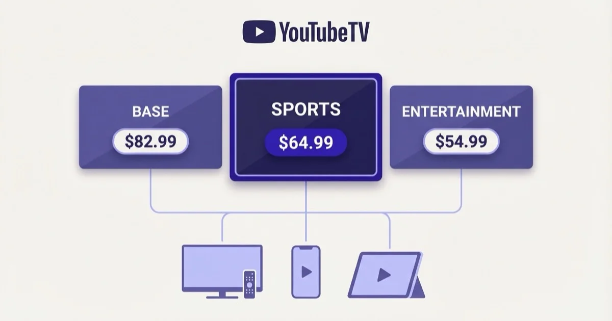 YouTube TV Plans 2026: Base, Sports, Entertainment Tiers